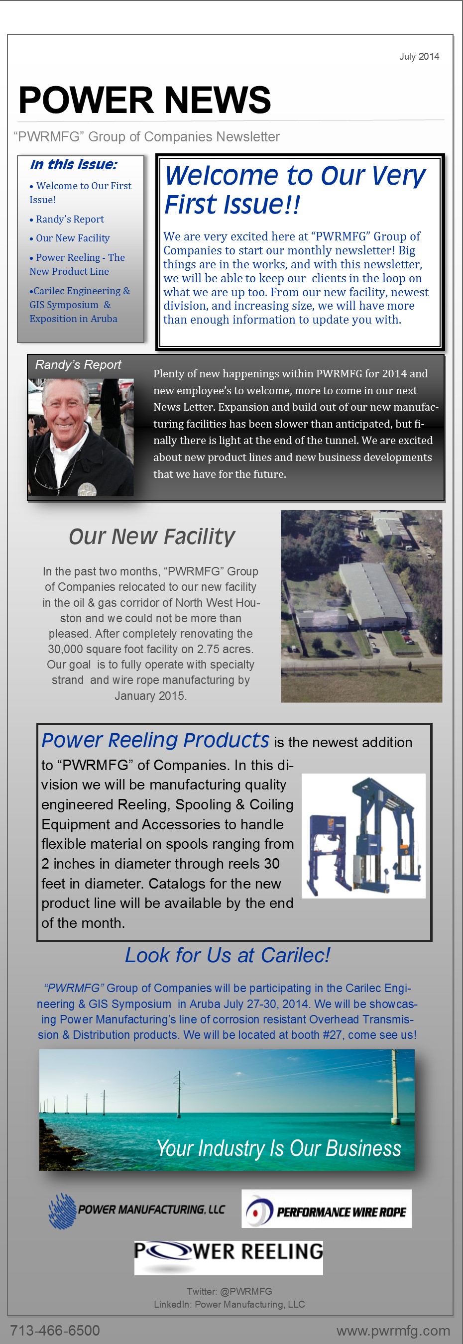 July 2014 Newsletter - Power Manufacturing
